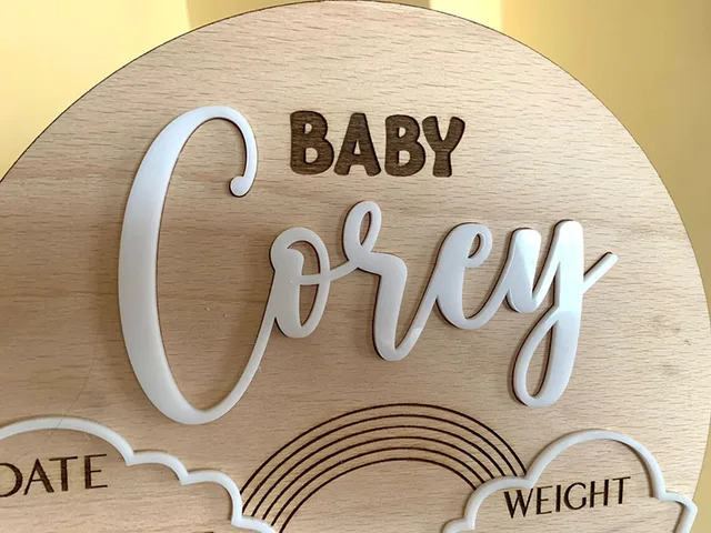 For Living Room Baby Name Signs For Nursery Personalized 3D Printing ...
