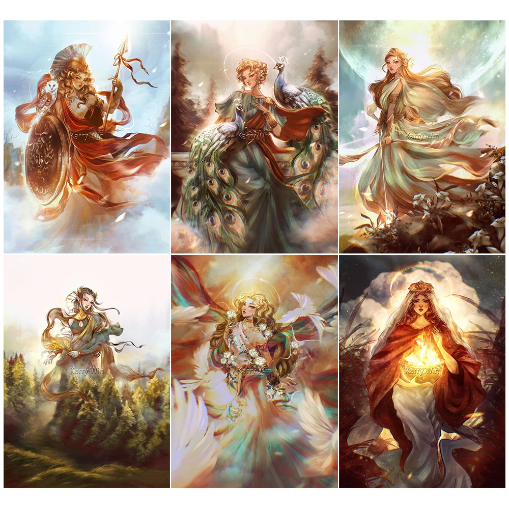 Greek Goddess Athena Painting
