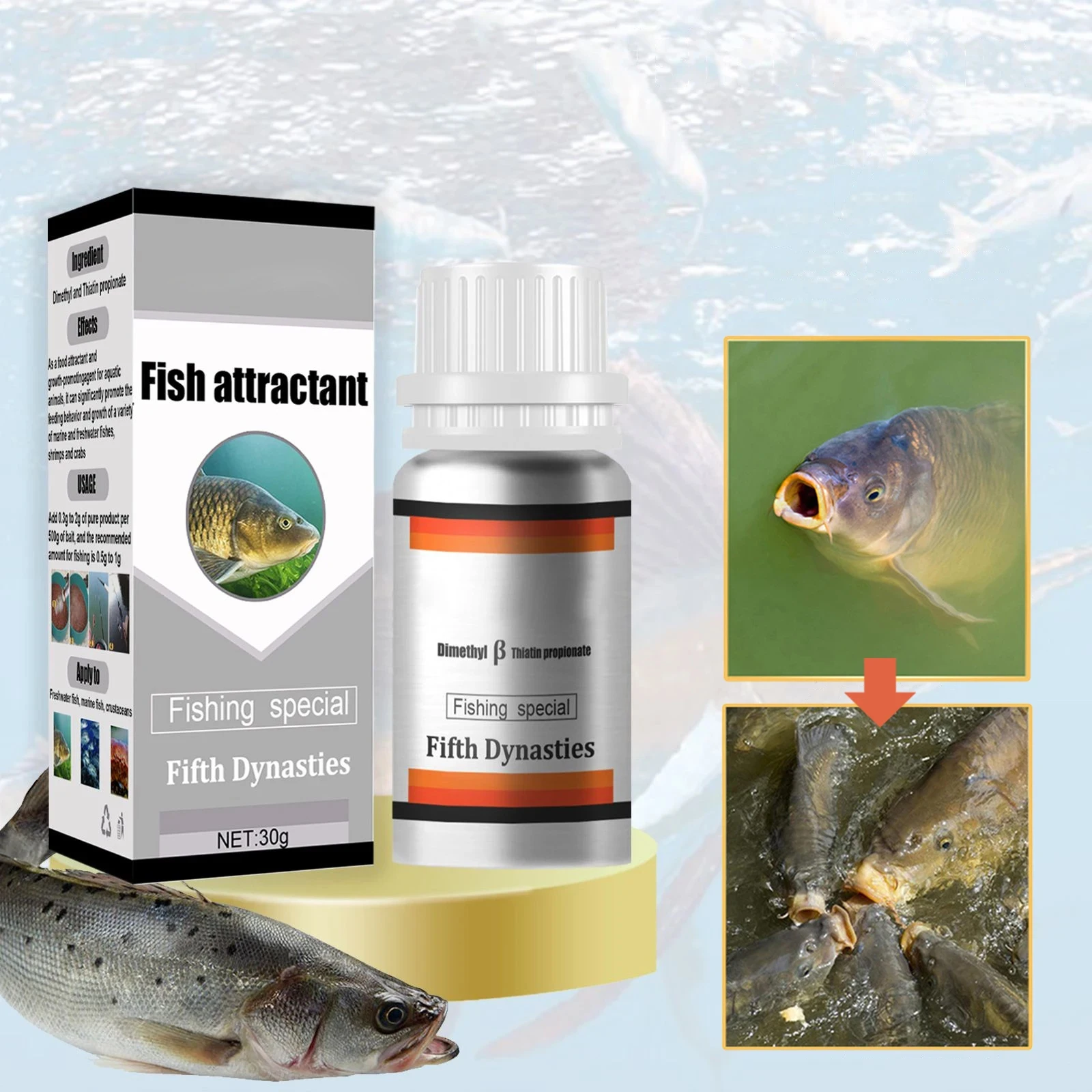 Fish-Attractant-Bait-Feed-Flavor-Groundbait-Fishing-Lures-Crucian-Trout ...