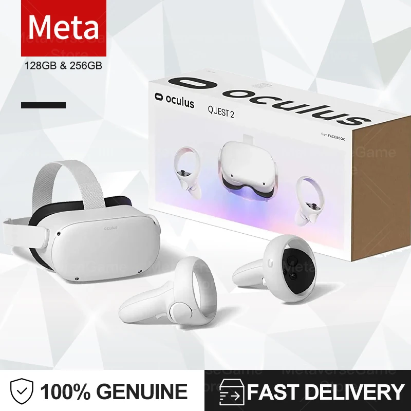 Oculus Quest 2 Avançado Realidade Virtual Vr Fone De Ouvido 128 Gb/256 ...