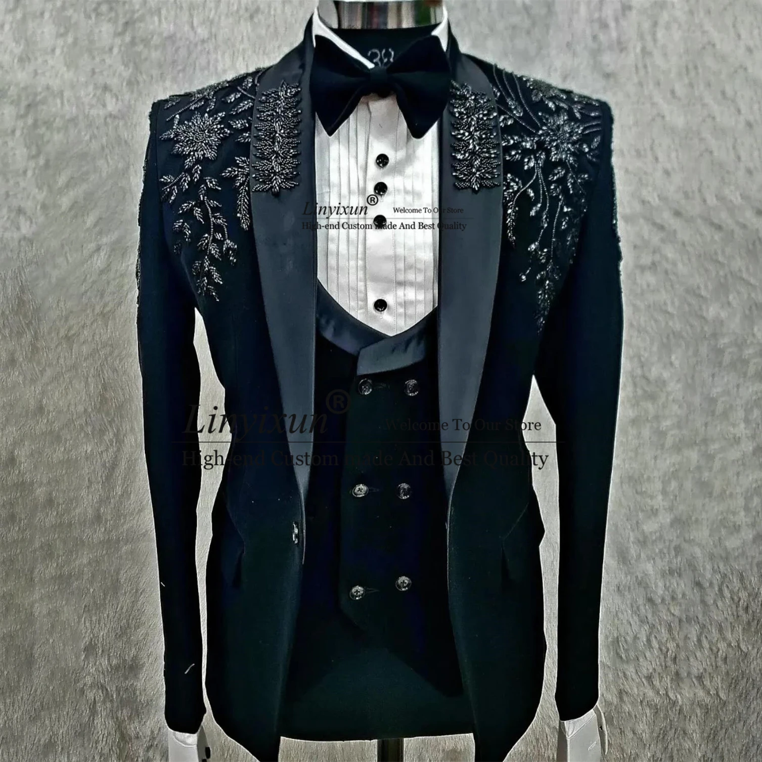 Black-Embroidery-Beaded-Men-Suits-Luxury-Shawl-Lapel-Groom-Wedding ...