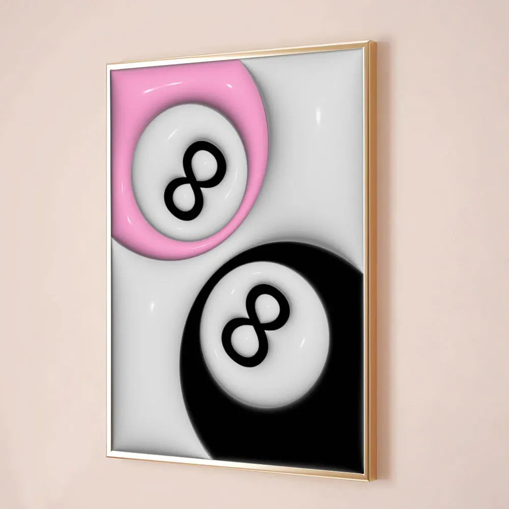 1pc-Number-8-Pool-Ball-Preppy-Art-Trendy-Poster-Y2K-Retro-Aesthetic ...