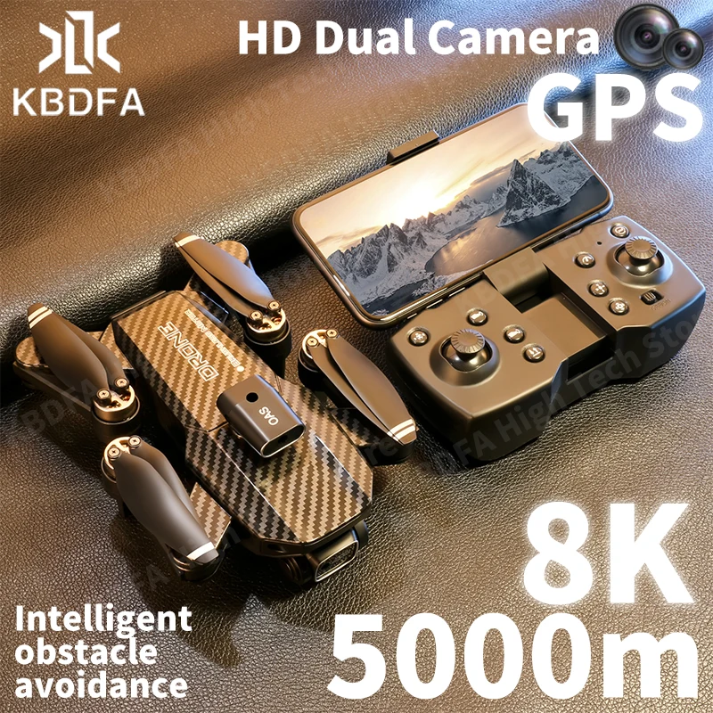 KBDFA V162 RC Drone 8K HD Dual Camera Brushless Optical Flow Position ...