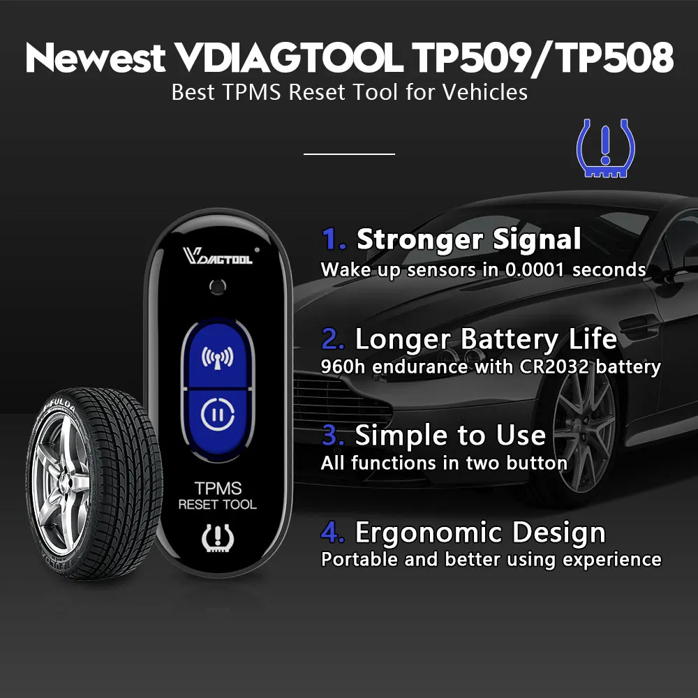 VDIAGTOOL TPMS TP508 For GM Tire Pressure Activation Tool-阿里巴巴