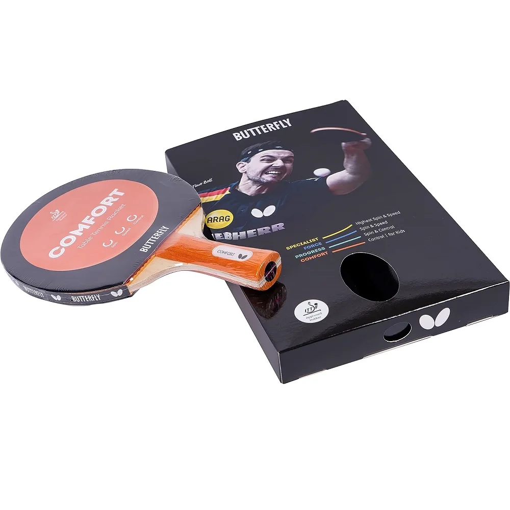 Butterfly-Comfort-Table-Tennis-Racket-Bat-Spryer-Rubber-1-7-mm-Orange ...