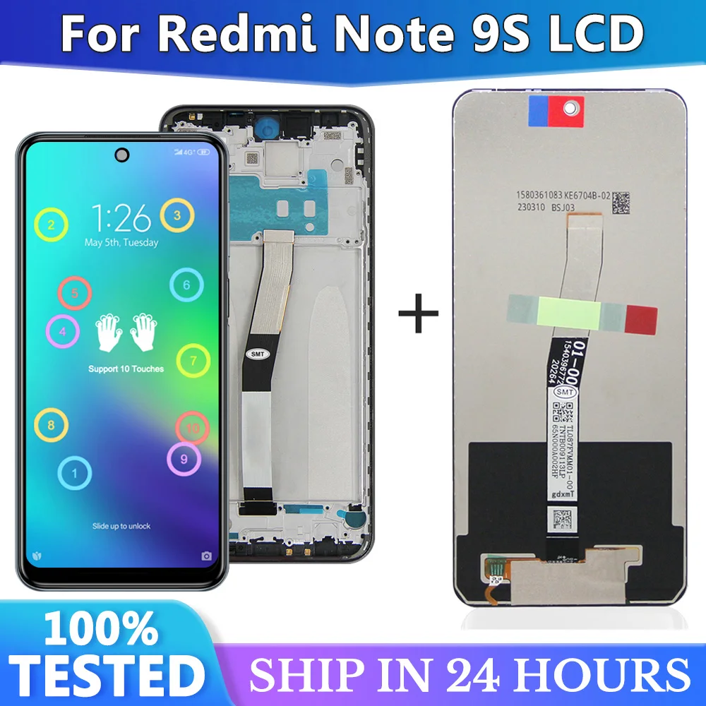 AAA-Quality-6-67-Display-For-Xiaomi-Redmi-Note-9S-LCD-10-Touches-Screen ...
