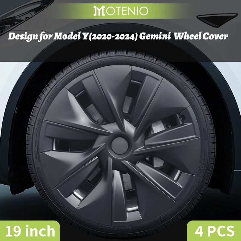 4PCS Gemini Wheel Cover Design for TESLA Model Y Vehicle Cap Full ...