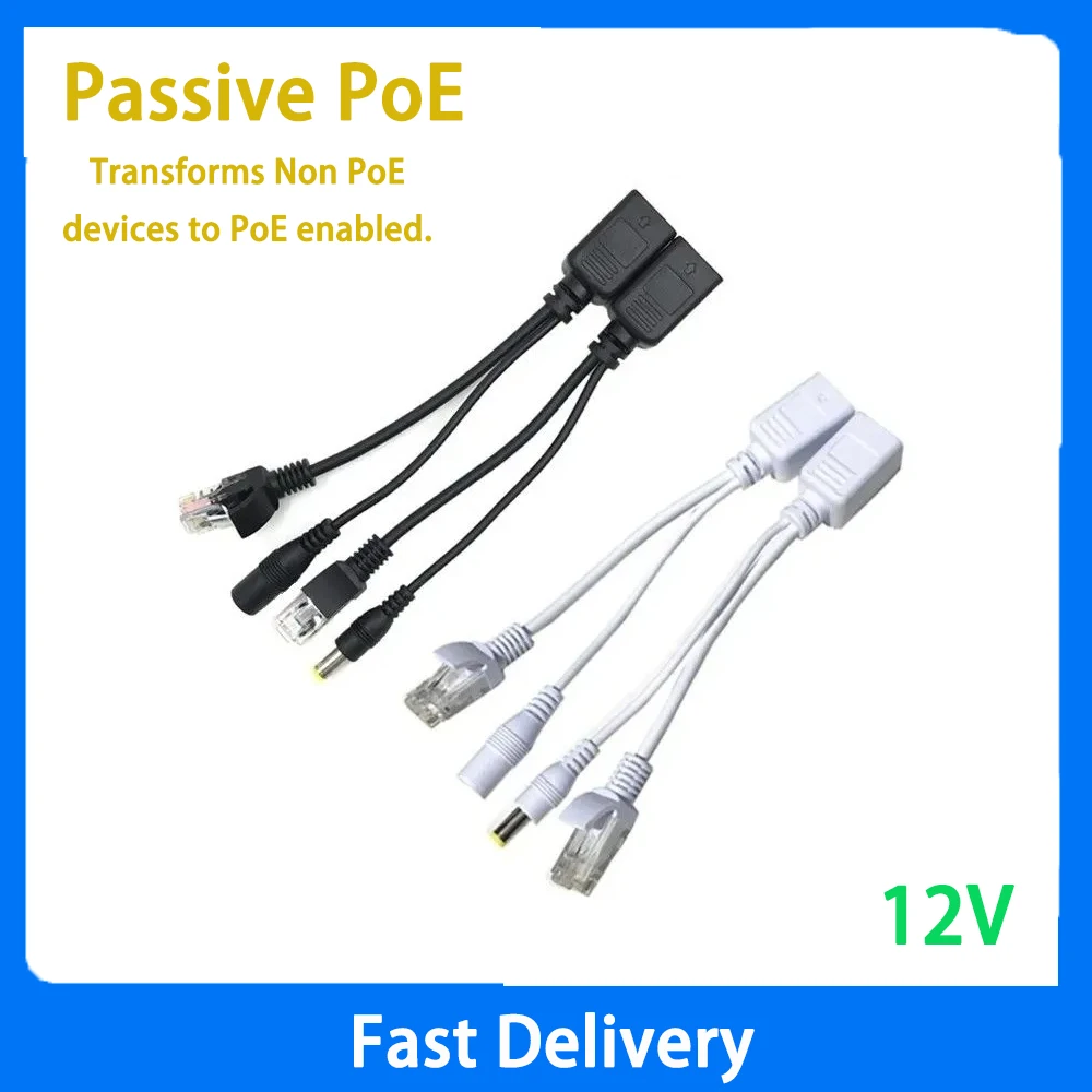 Cable adaptador POE RJ45, inyector y divisor POE, Kit de alimentación ...