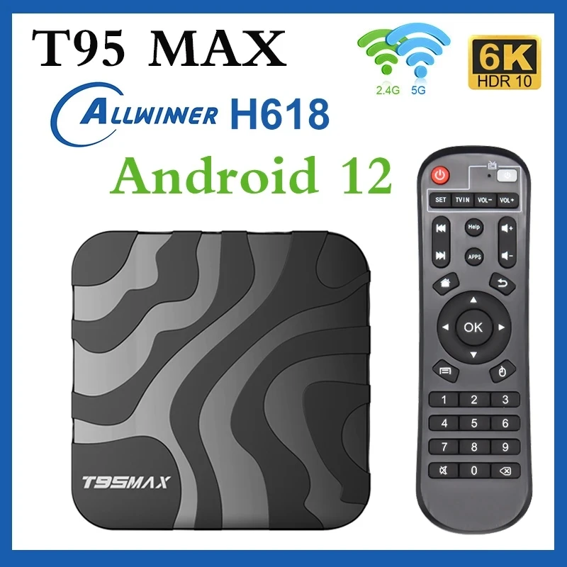TV Box T95 Max Android 12 8GB 128GB H618 Set Top Box Quad Core Dual ...