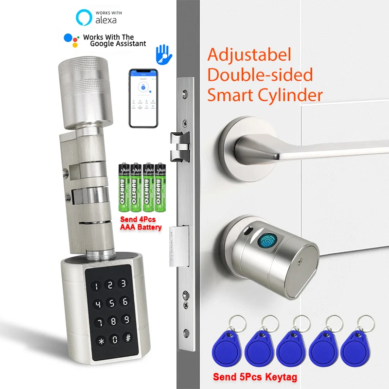 Serrure-de-Porte-Intelligente-en-Acier-Inoxydable-et-Laiton-Faible ...