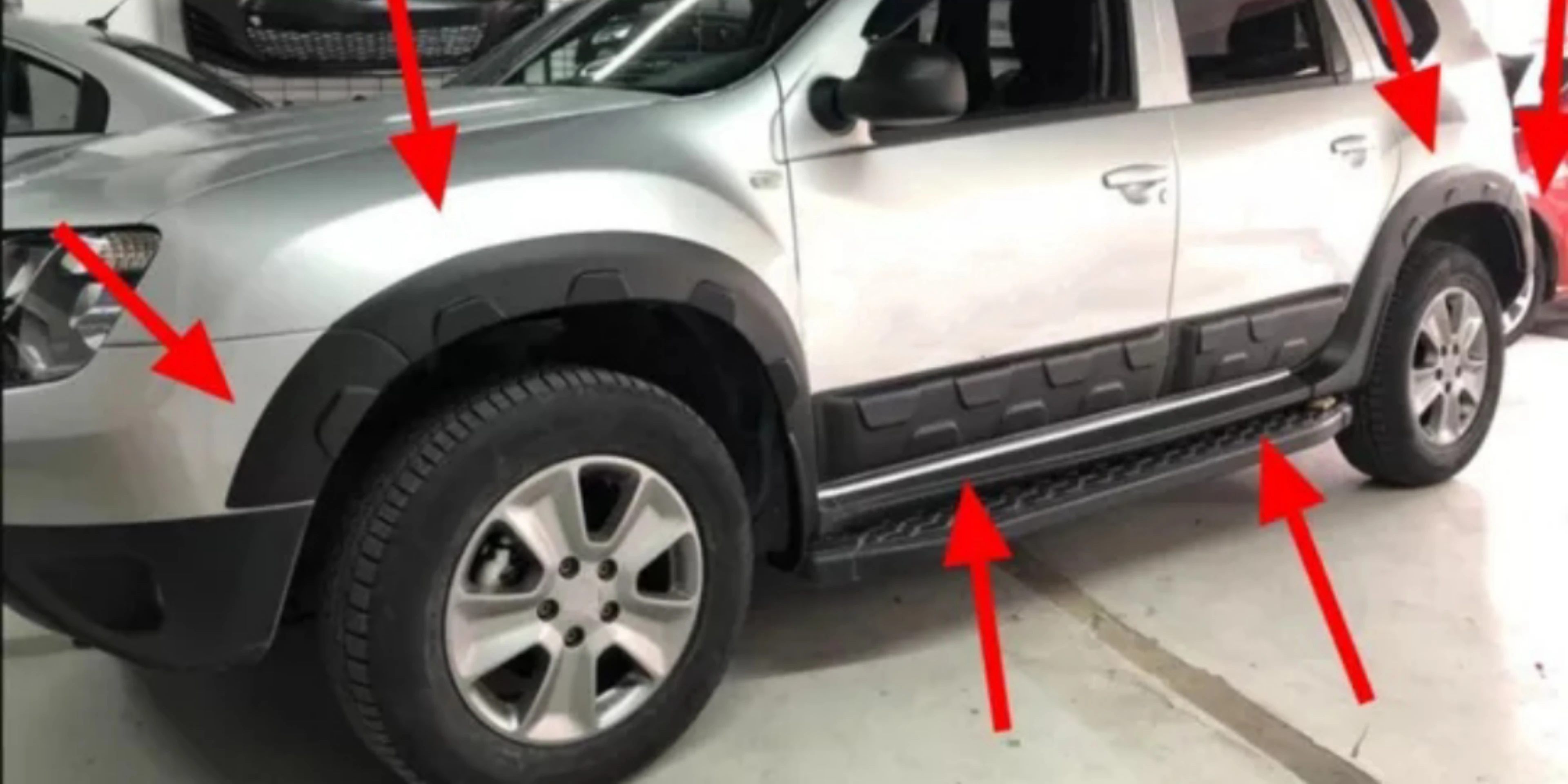 For Renault Dacia Duster 2010-2023 12Pcs Set Wheel Arches And Moldings ABS Plastic Protection ...