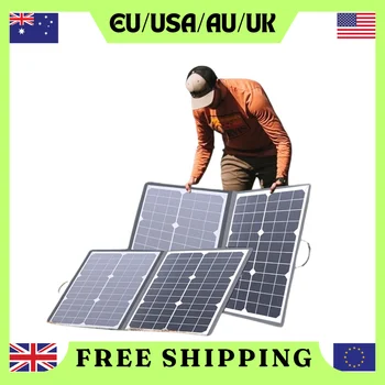 Foldable Solar Panel Kit 1000W Complete Camping Solar Power Station ...