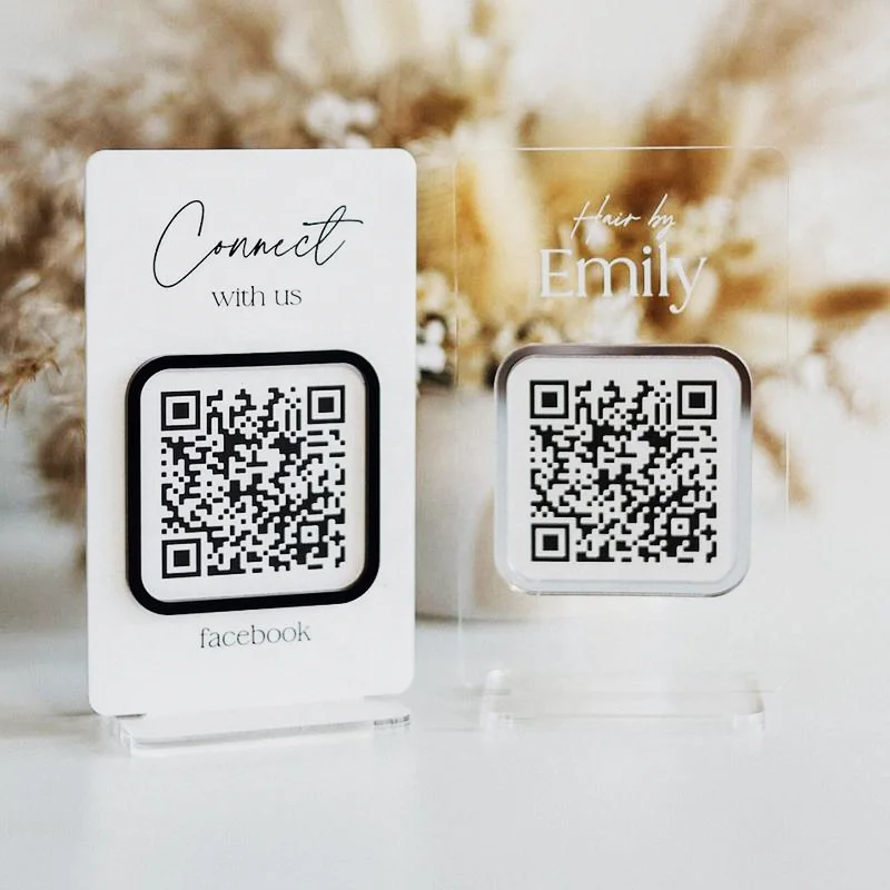 QR Code Sign Mini Stocking Stuffer Beauty Studio Scan to Pay Sign ...
