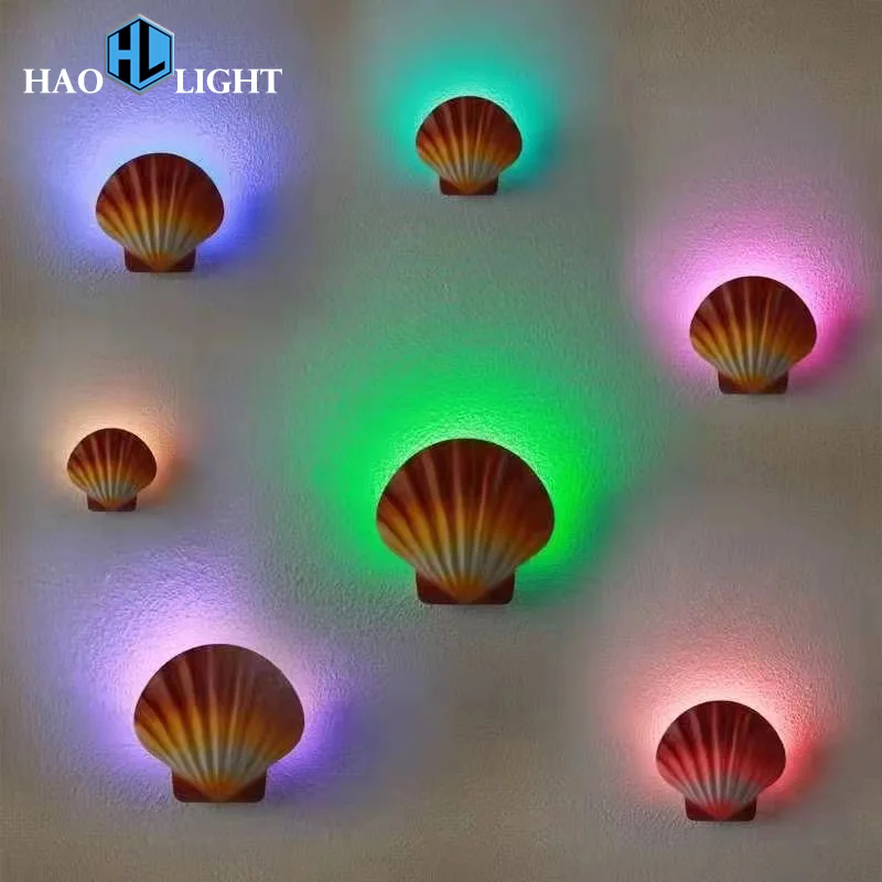 Tropical-Style-5W-Shell-Shape-Outdoor-Waterproof-Wall-Lamp-Small-Aisle ...
