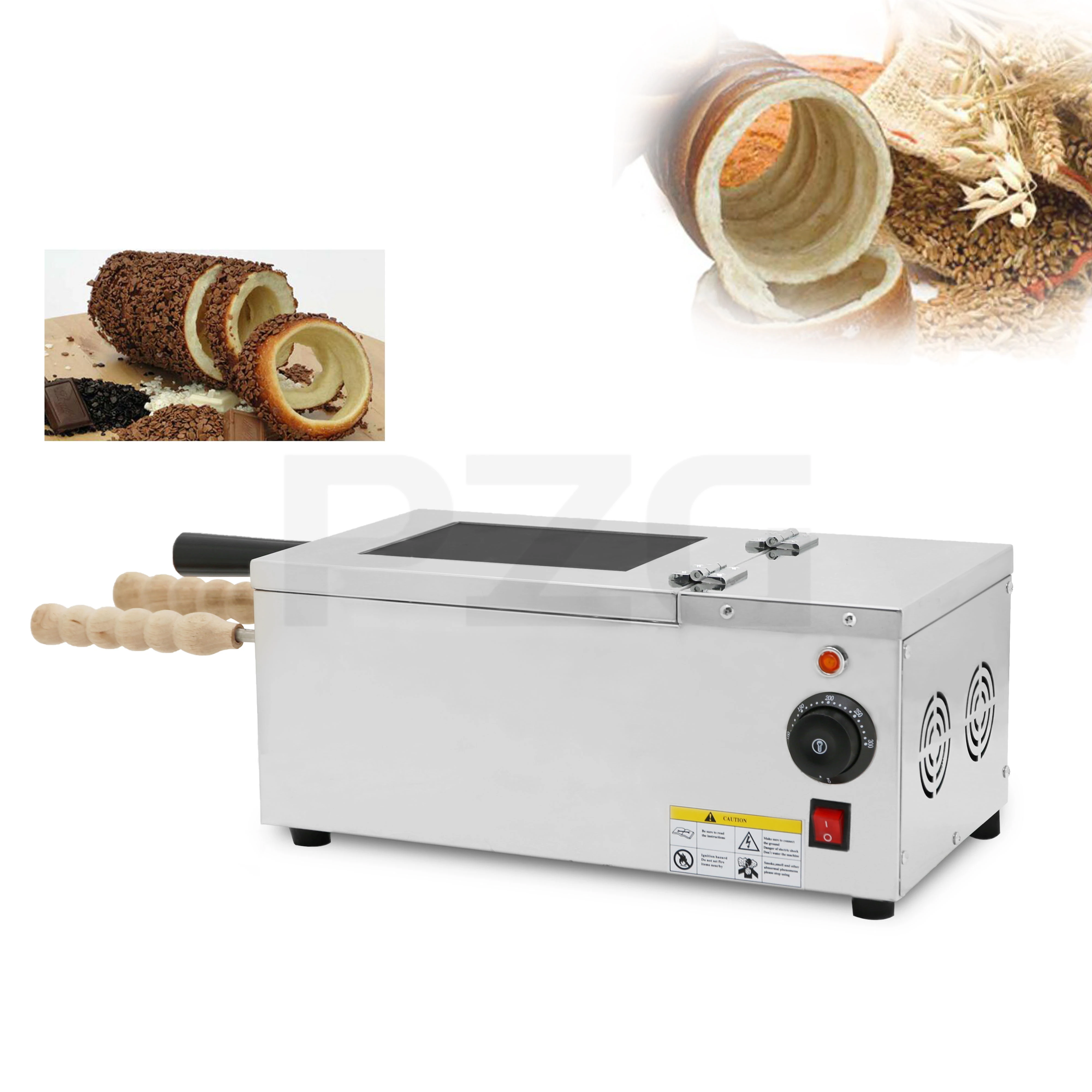 2 Rolls Hungarian Chimney Cake Kurtos Kalacs Machine 201 Stainless ...