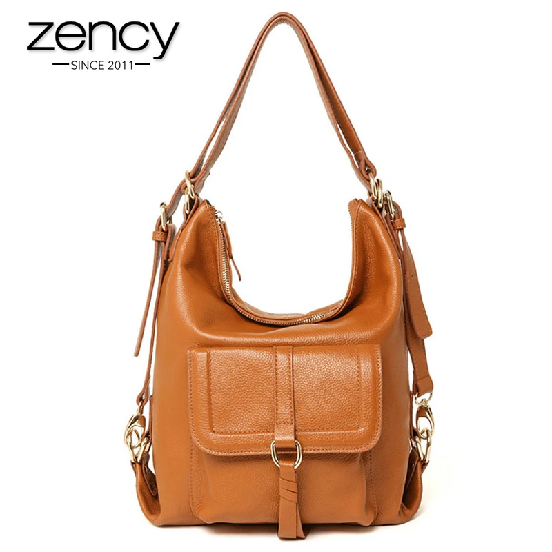 Zency Fashion Women Shoulder Bag 100% Genuine Leather Large Capacity ...