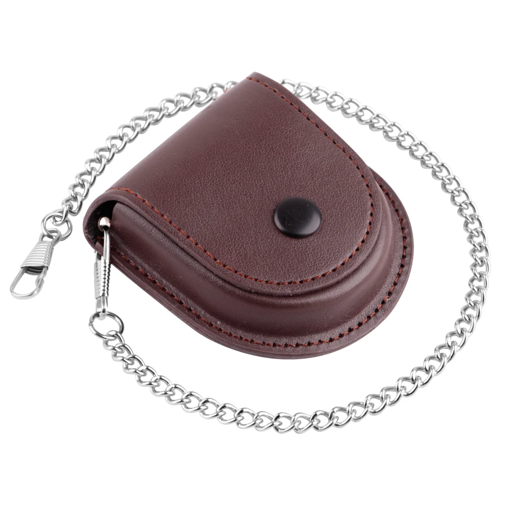 Leather Pocket Watch Box Cover Holder | Vintage Pocket Watch Chain ...