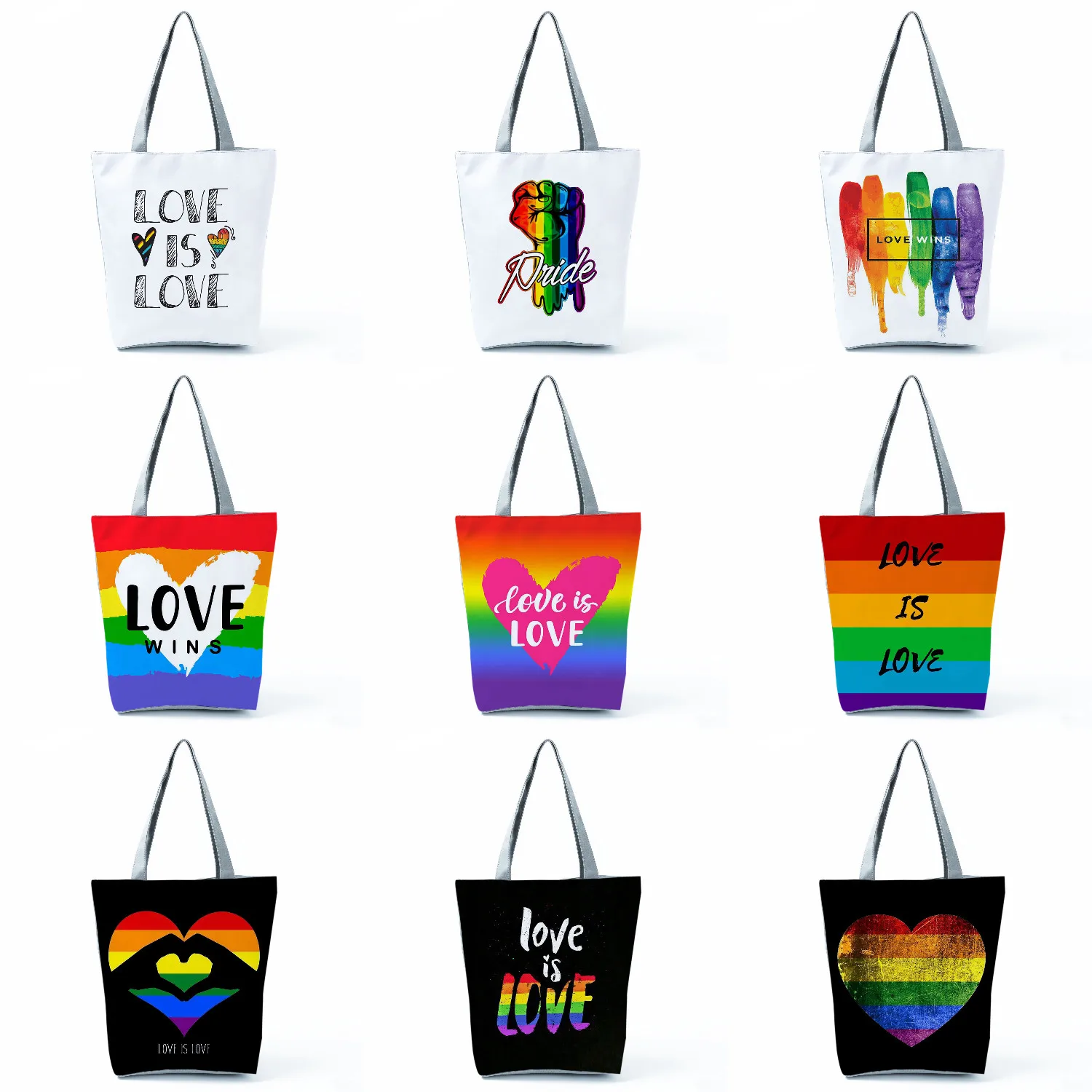 Shoulder-Shopping-Bag-Fashion-Reusable-Colorful-Customizable-Handbags ...