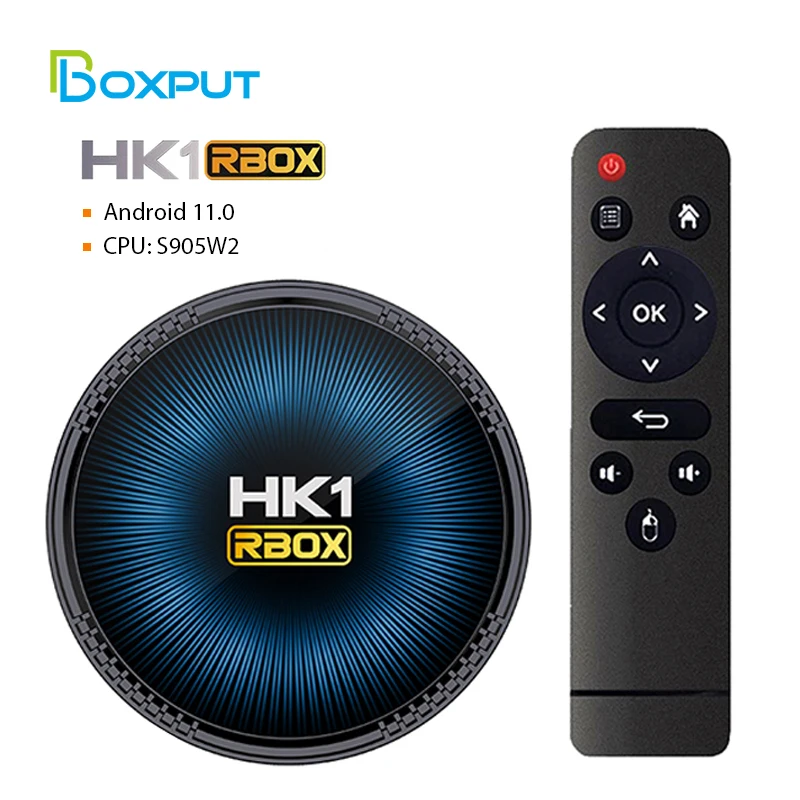 HK1 RBOX W2 TV Box Android 11.0 Amlogic S905W2 AV1 4K Smart Set Top Box ...