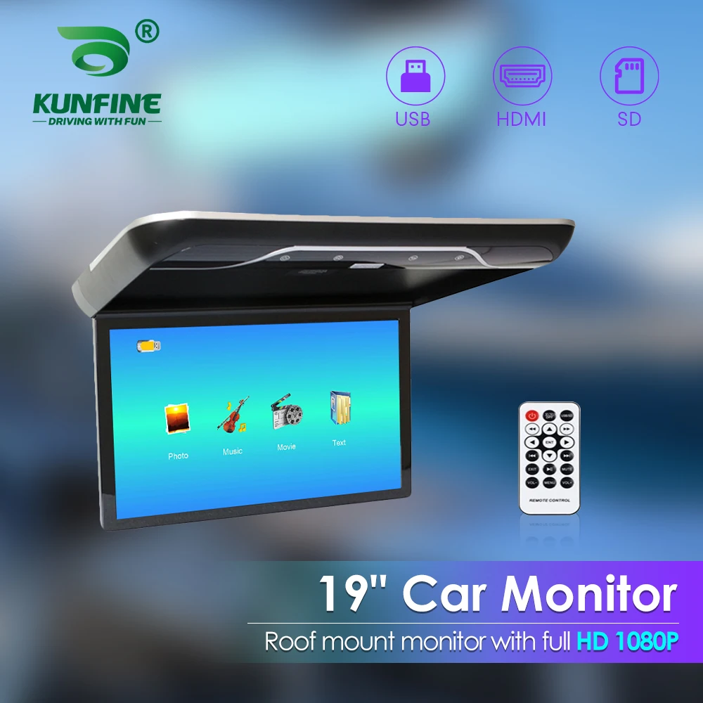19-inch-Car-Roof-Monitor-MP5-LCD-Flip-Down-Screen-Overhead-Multimedia ...