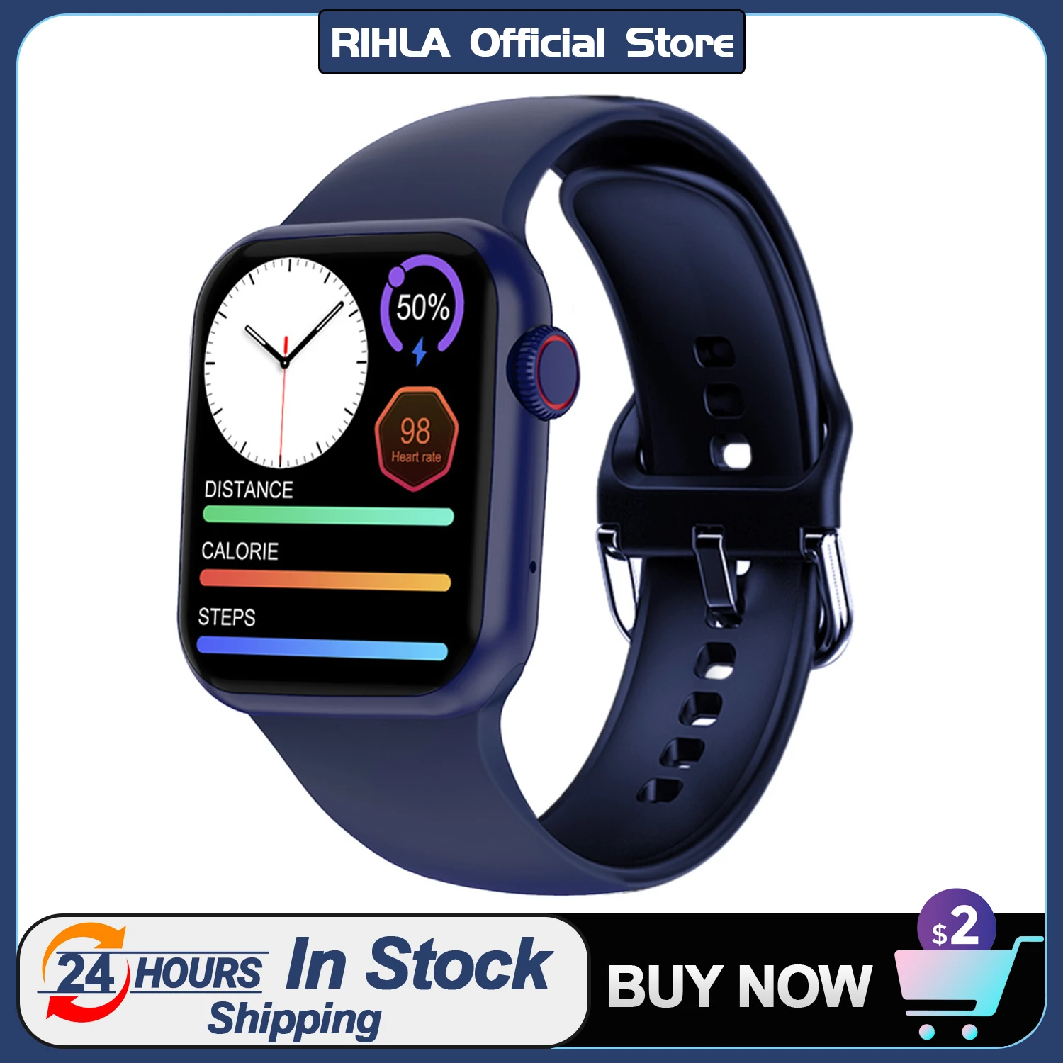 RIHLA reloj inteligente de serie 7 DT100 Pro MAX, con GPS, seguimiento, ECG, PPG, Bluetooth ...