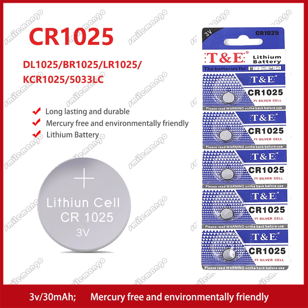 2PCS-50PCS-3V-CR1025-Lithium-Button-Battery-KL1025-BR1025-LM1025-DL1025 ...