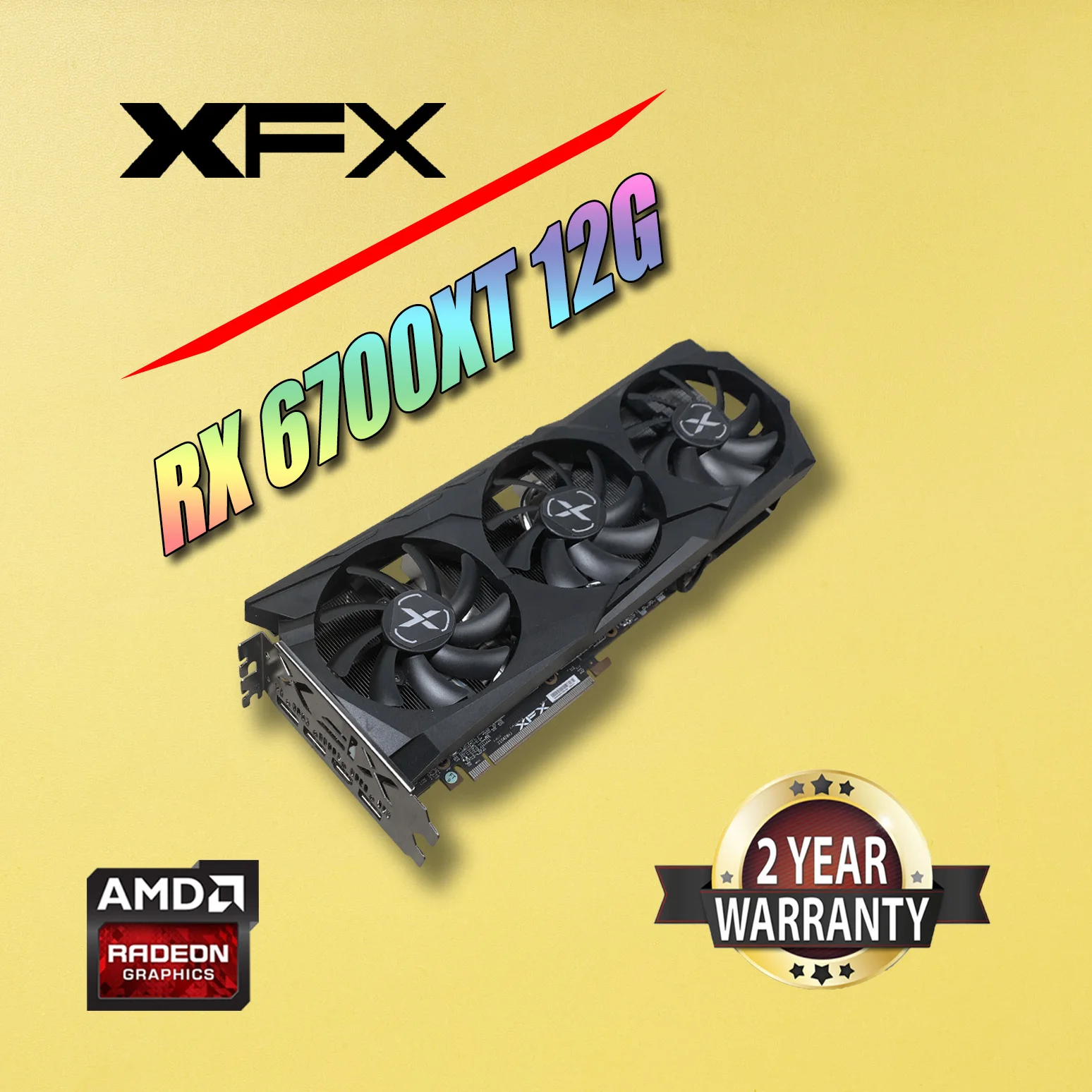 XFX AMD Radeon RX6700XT 12G 7nm 192bit Graphics AMD Video Desktop PC ...