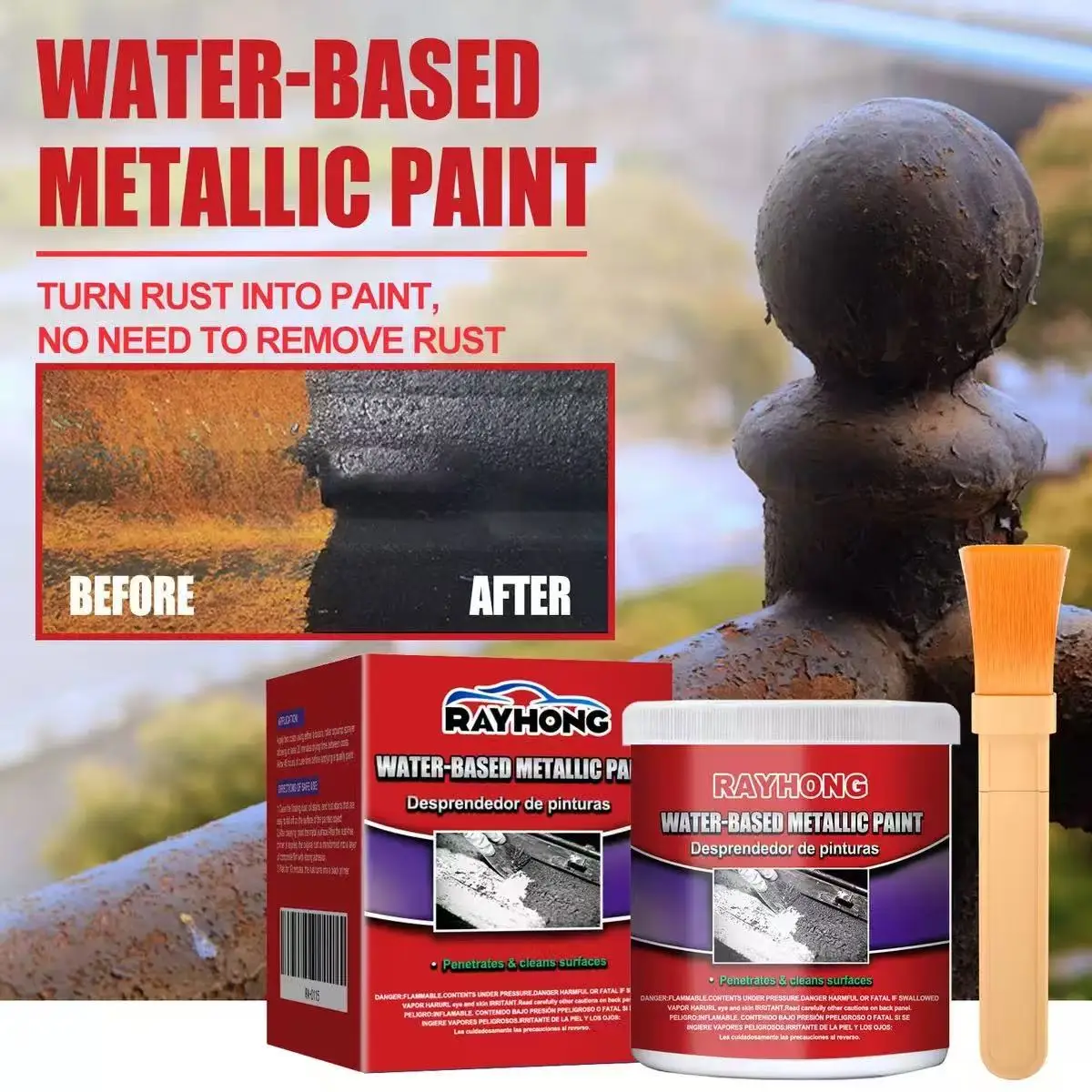 Car Anti-Rust Rust Remover 100g Multi-Purpose Paste Rust Inhibitor for ...