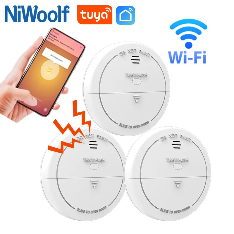 Tuya-WiFi-Smoke-Detector-Sound-Alarm-Fire-Sensor-Firefighter-Smokehouse ...