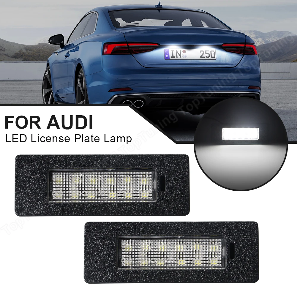 For Audi A5 S5 Q2 Q5 2016 2017 2018 2019 LED License Number Plate Light ...