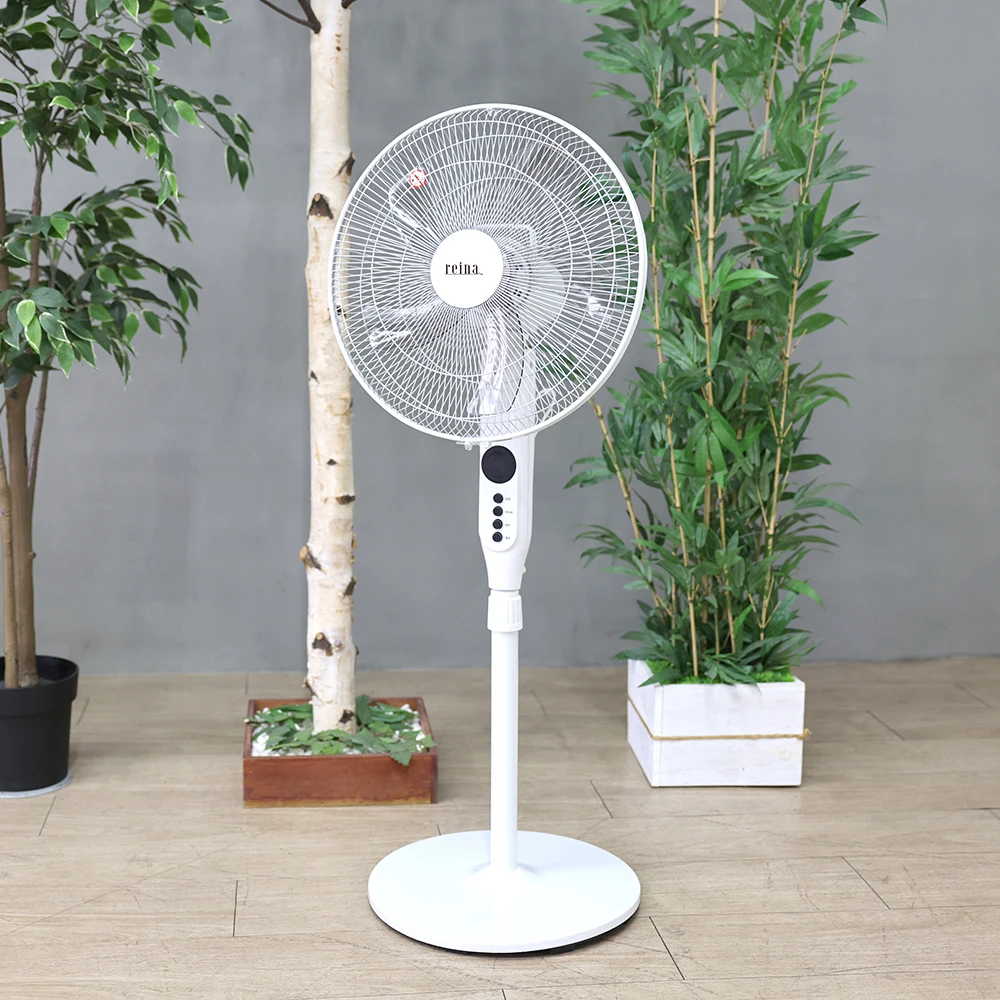 Reyna-electric-fan-remote-control-stand-5-leaf-wing-office-business-for ...