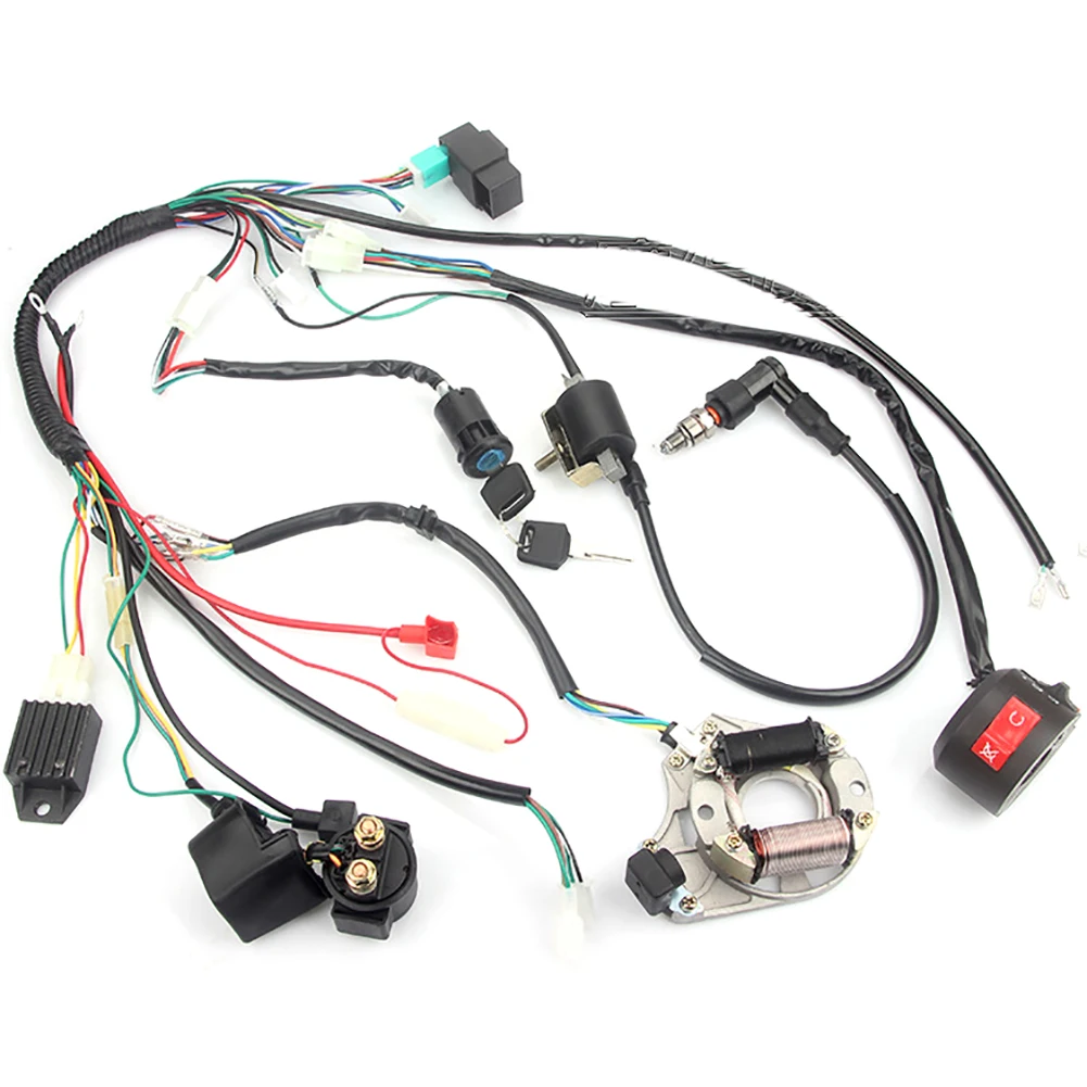 Mini-ATV-CDI-Ignition-Complete-Wiring-Harness-CDI-Ignition-Set-For ...
