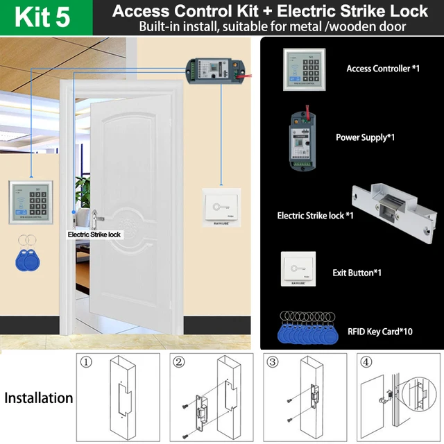 Storefront Door Electric Lock Card Reader Kit Access, 55% OFF