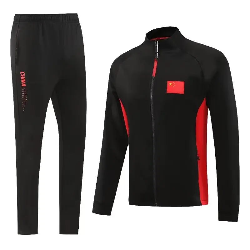 Spring Autumn China Team Sportwears Chinese Flag Tracksuit Badminton ...