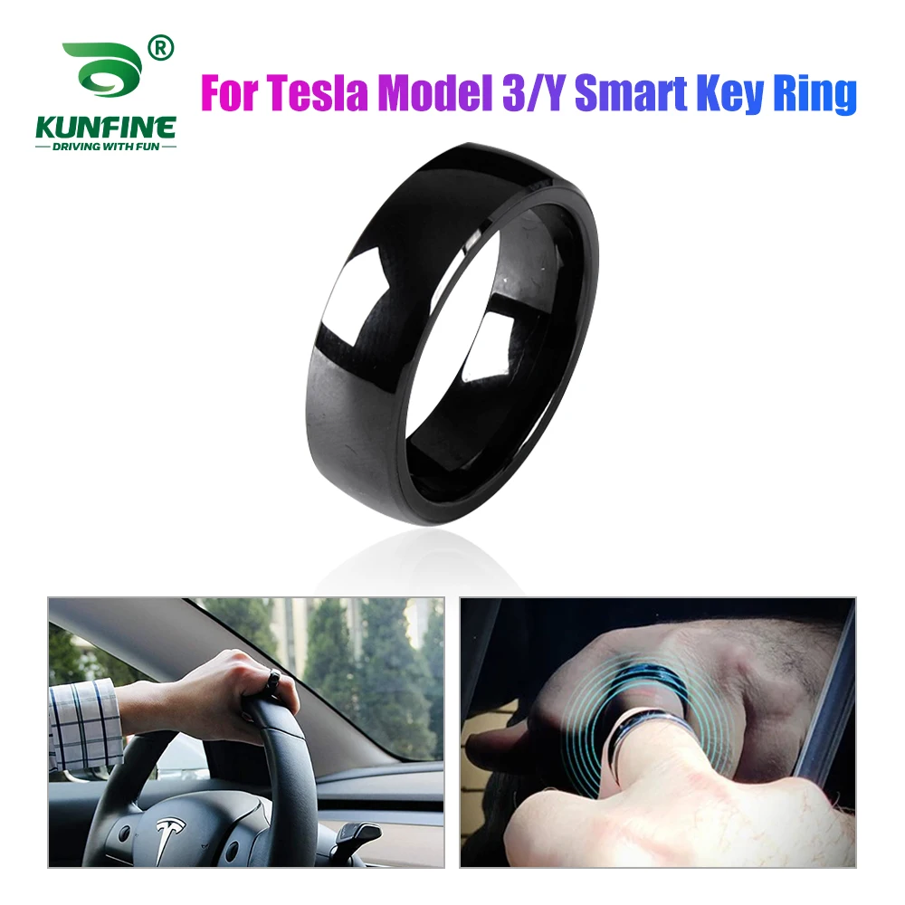 For Tesla Model 3 Model Y Smart Key Ring Accessories NFC Ceramic Ring ...