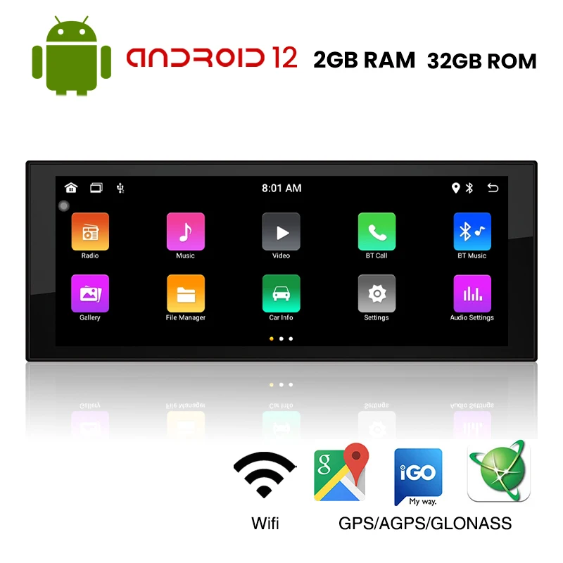 Universal-Car-Radio-Android-12-1-Din-CarPlay-Wireless-WiFi-Android-Auto ...