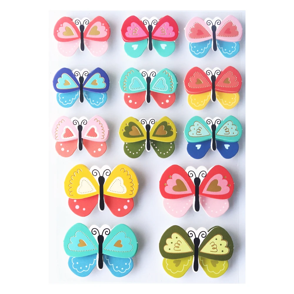 Creative Path Butterfly Cardboard Stickers Self Adhesive Embellishments ...