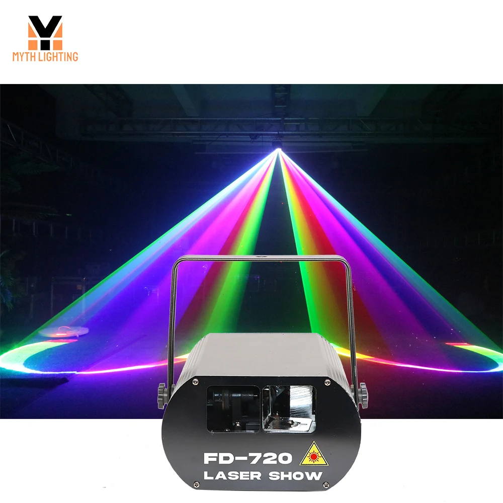 2W DJ Laser Party Lights, Animation RGB Laser Stage Lighting, DMX512 ...