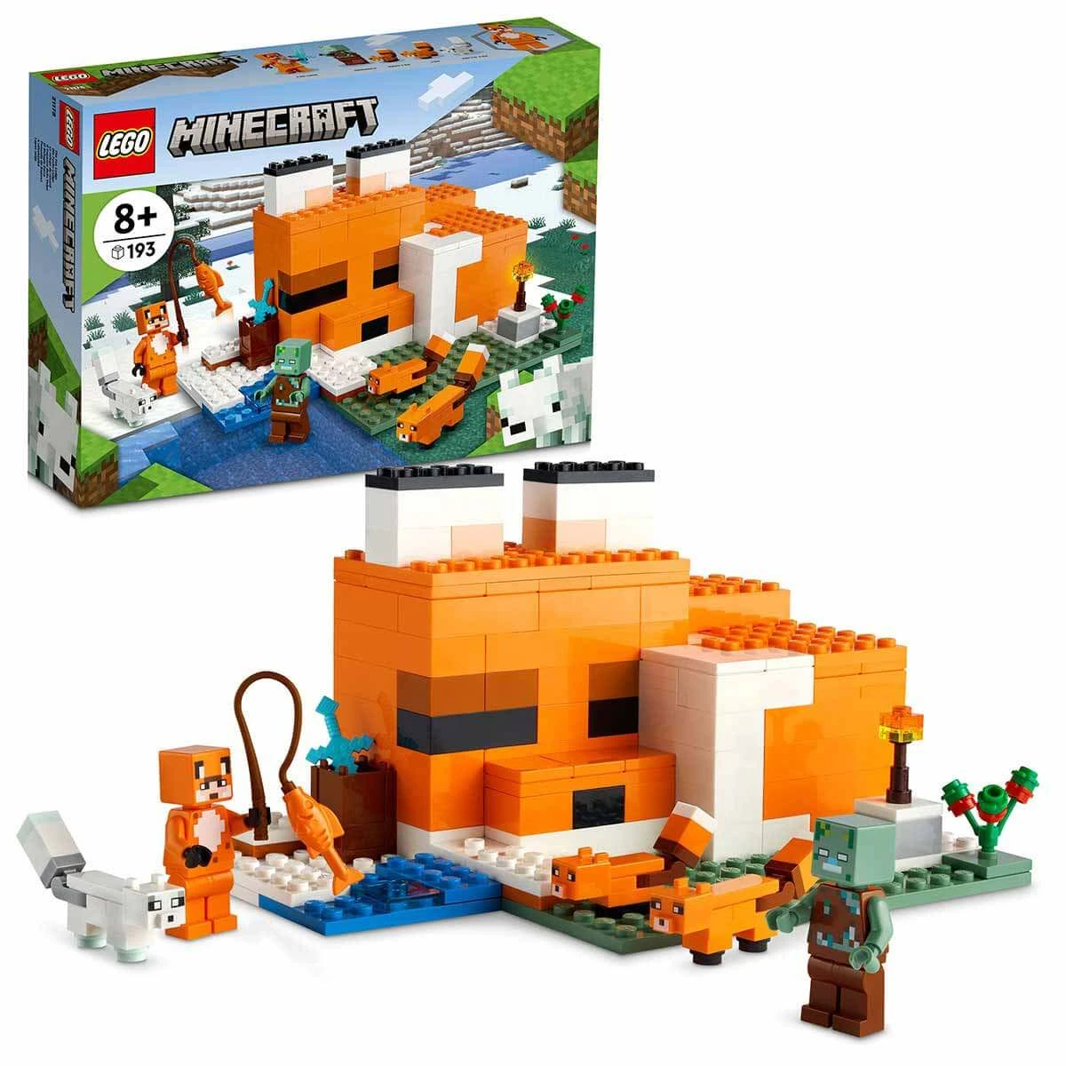 Lego Minecraft Fox Shed 21178 Girls Fun Building Block Play Set For ...