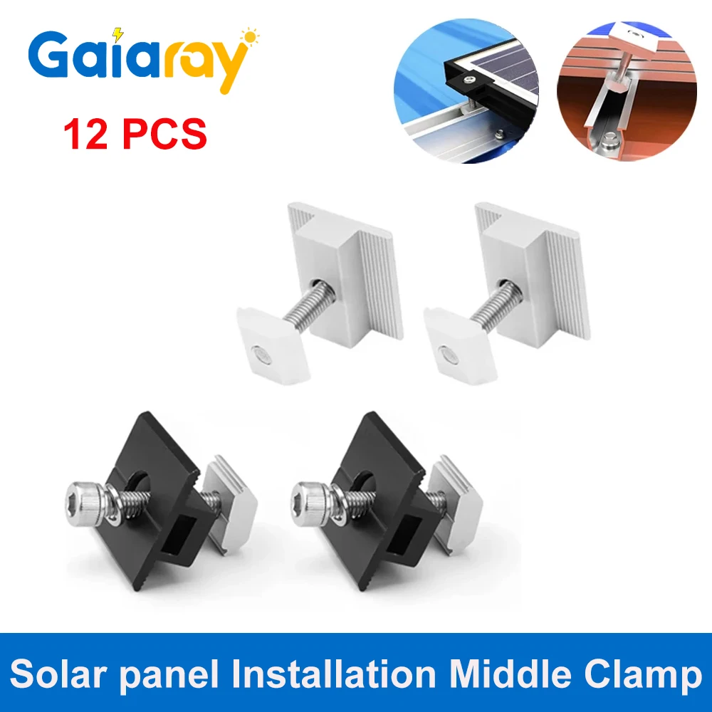 Solar Panel Clamps Adjustable Solar Panel Bracket Mid Clamp PV Rail ...