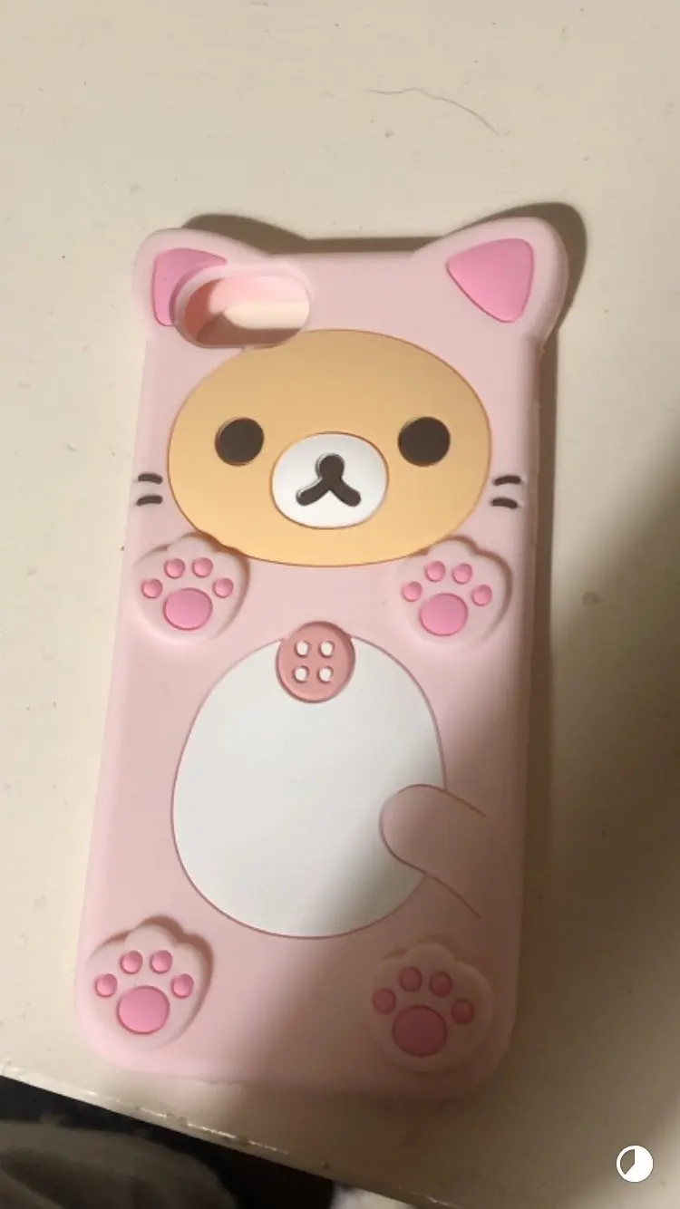 Harajuku Kawaii Rilakkuma Korilakkuma Pink Cat Silicone iPhone Case ...