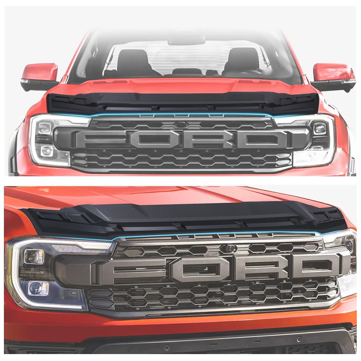 Matte-Black-Front-Bug-Shield-Hood-Deflector-Bonnet-Guard-Protector-for ...