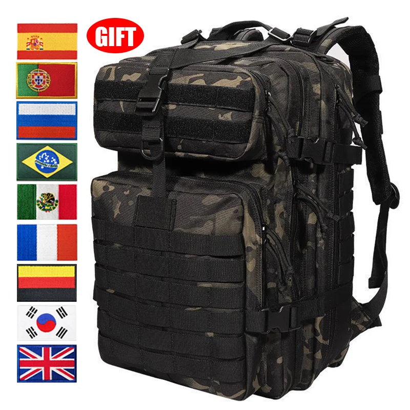 Men-Tactical-Backpack-30L-50L-High-Capacity-3P-Camping-Rucksack-Outdoor ...