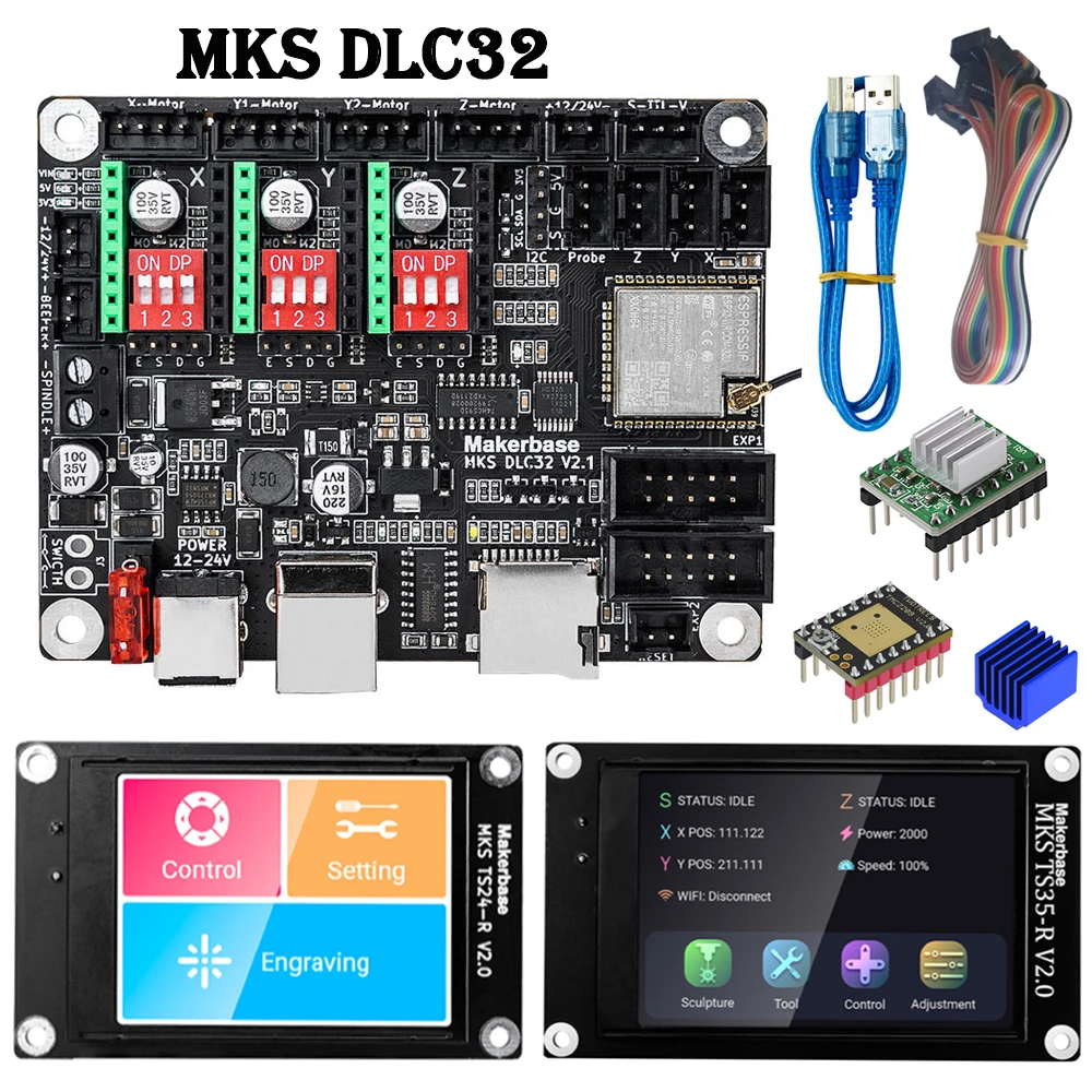 MKS DLC32 Offline Controller Board GRBL 32bits CNC Shield Controller ...
