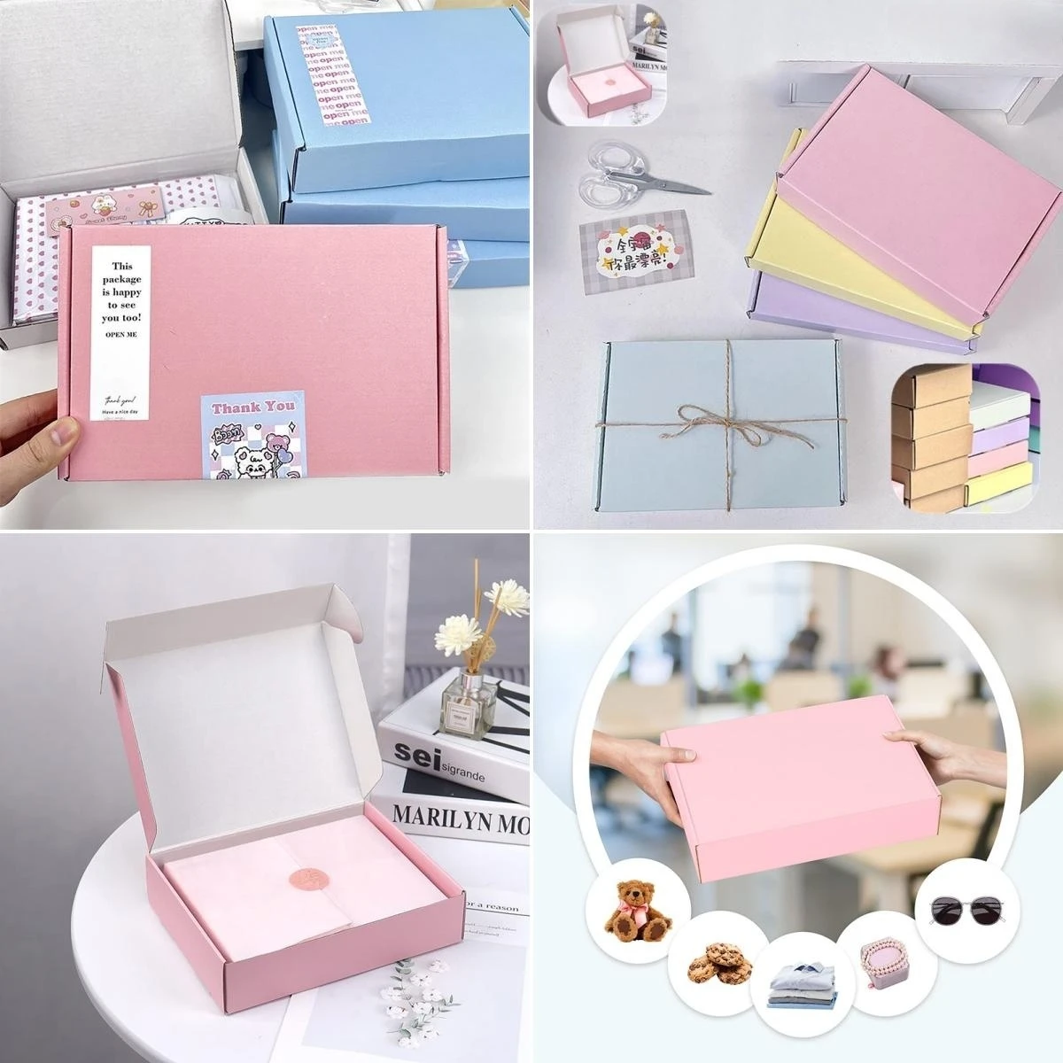 5PCS-Shipping-Boxes-Cardboard-Corrugated-Mailer-Boxes-for-Packaging ...