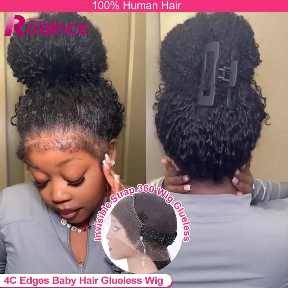 4C Edges Invisible Strap 360 Full HD Lace Front Wig Deep Wave Frontal ...