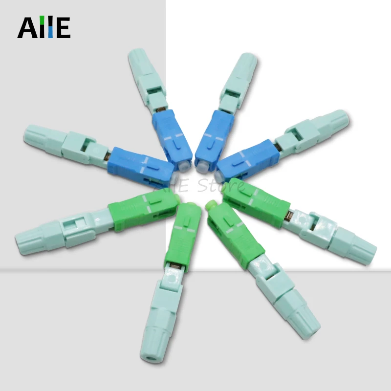 New SC APC SM Single Mode Fiber Optic Connector SC UPC Optical Fast ...