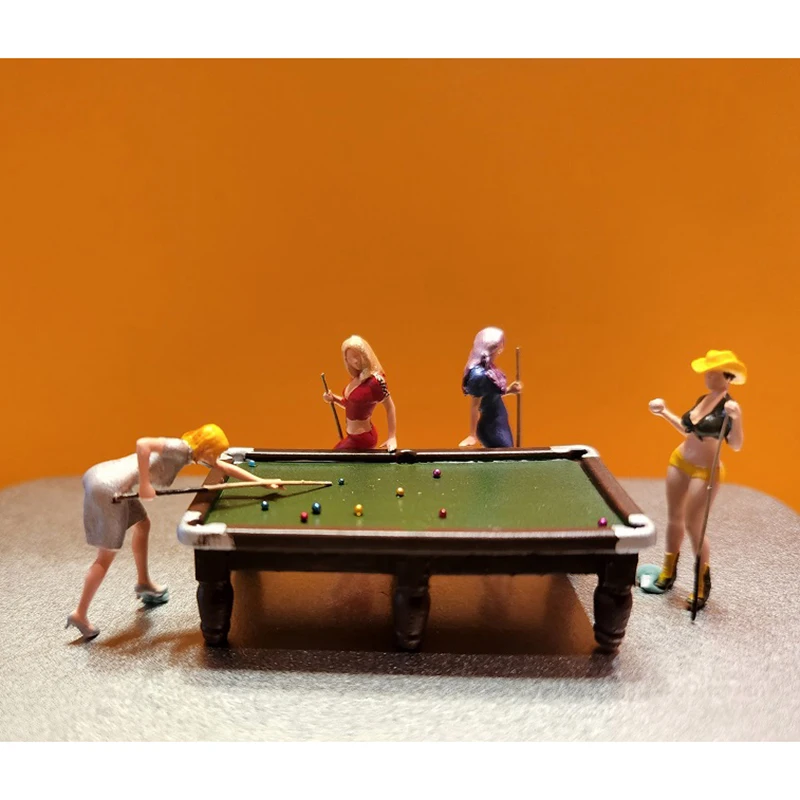 1:64 Scale Mini Doll Creative Toy Fashion Billiard Girl Pool Table ...