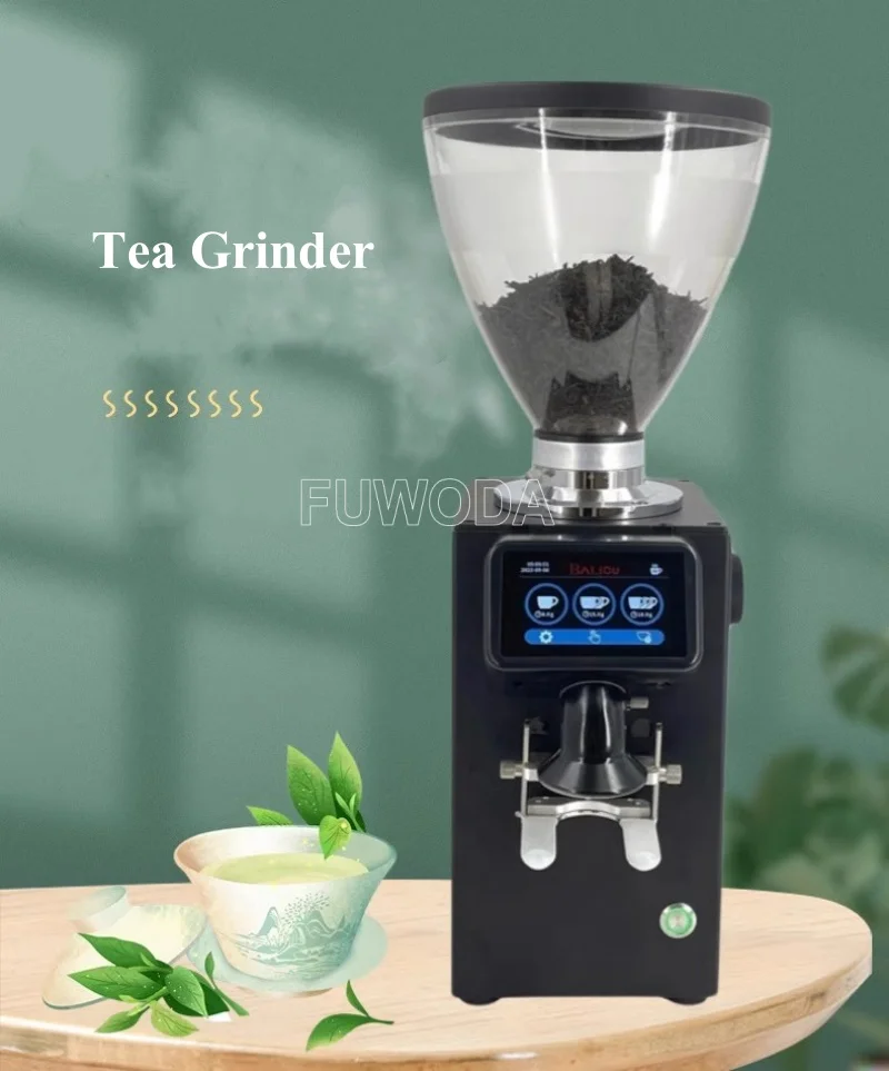 110V/220V Professional 90MM Titanium Burr Commercial Electric Tea ...