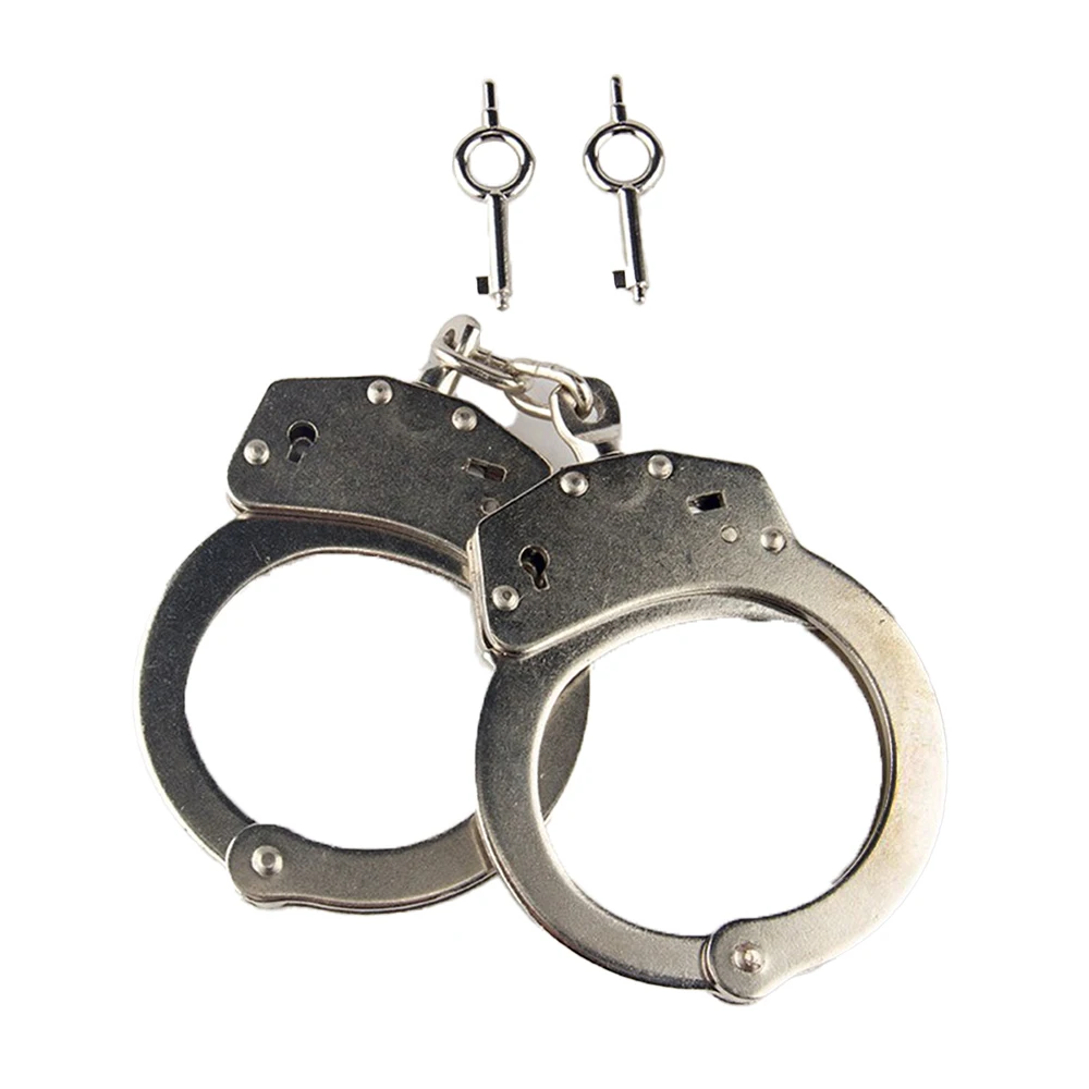 Professional-Handcuffs-Chain-Stainless-Steel-Double-Lock-Clamp-Special ...